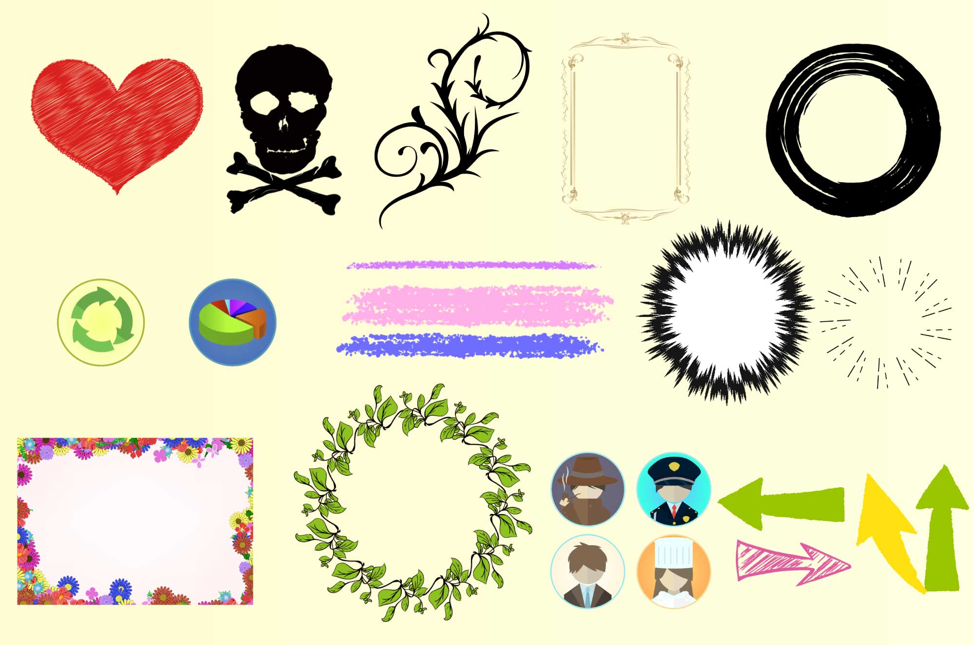 デザインフリー素材集 - すぐ使える便利なイラスト素材 - チコデザ