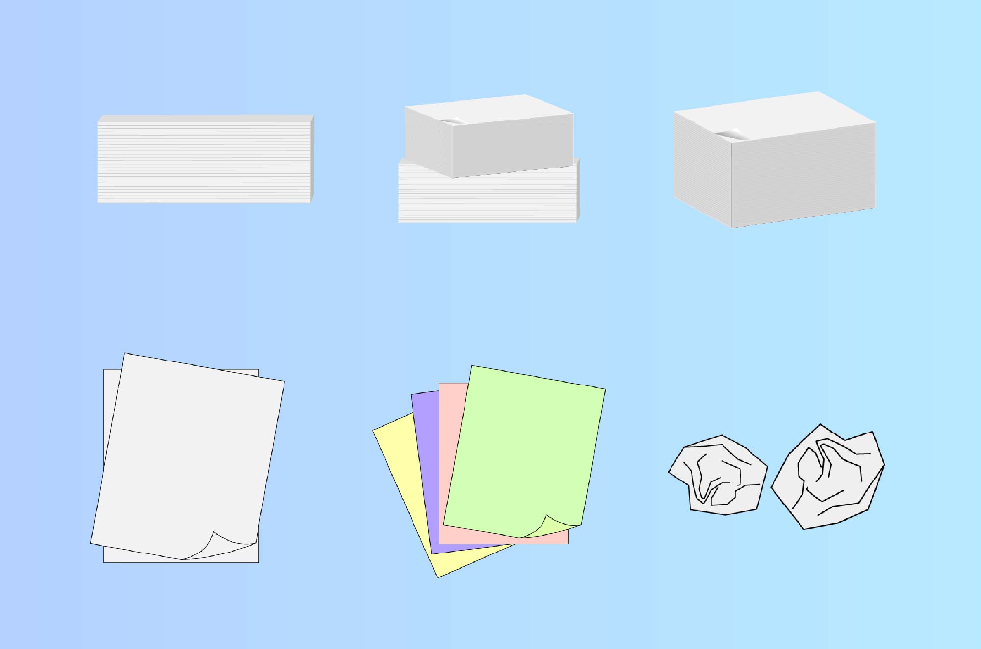 紙のフリーイラスト - 紙束・書類の無料素材 - チコデザ